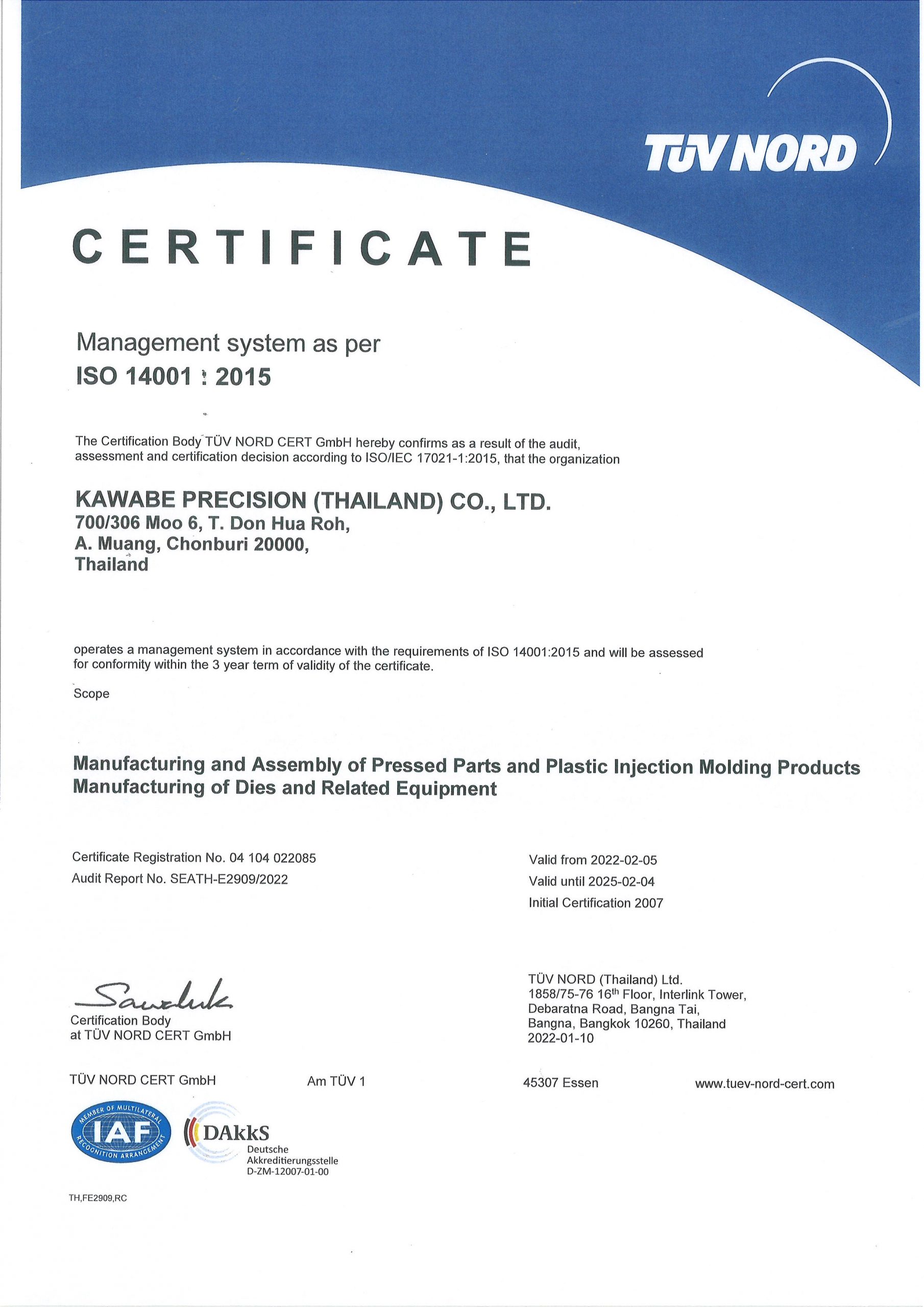 About us – Kawabe Precision (Thailand) Co., Ltd.